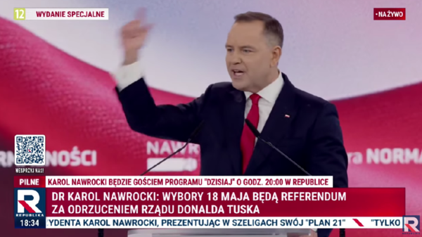 Karol Nawrocki zaprezentował program wyborczy. 18 maja odbędzie się faktyczne referendum ...
